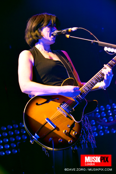 British shoegaze band Lush performed live at The Roundhouse in Camden ...