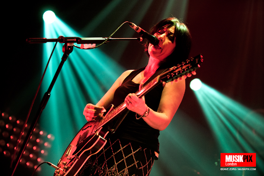 British shoegaze band Lush performed live at The Roundhouse in Camden ...