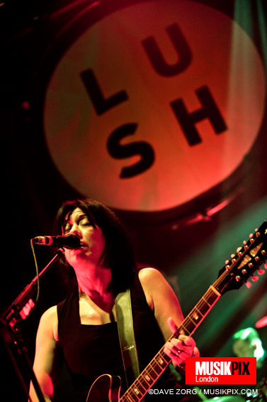 British shoegaze band Lush performed live at The Roundhouse in Camden ...